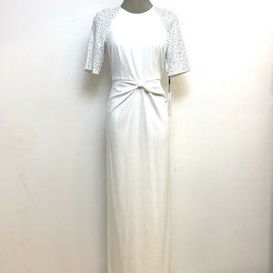Calvin Klein | Dresses | New Calvin Klein Long Dress Embellished Sleeve ...